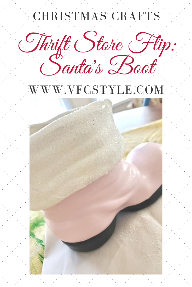 Easy Christmas Craft/DIY: Thrift flip for Santa's boot! | VFCstyle ...